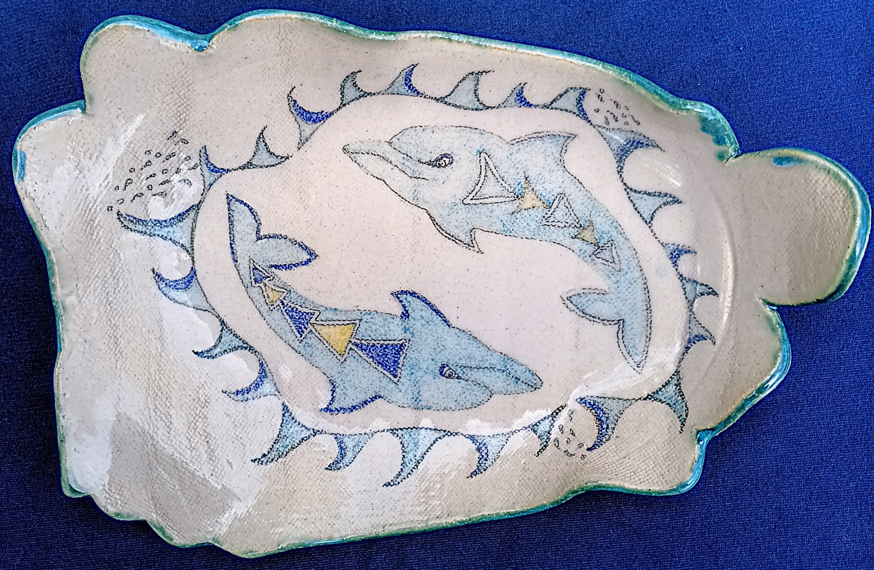 "Dolphin Play" # M4 – Harold Littlebird Pottery